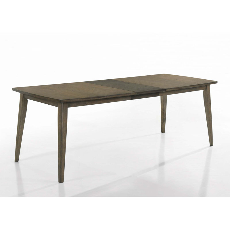 Winston Porter 88" Wide Contemporary Rectangle Dining Table With Extension Leaf | Wayfair